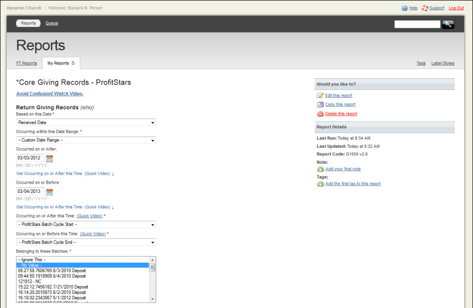 Reconciling Remote Deposit Capture Batches